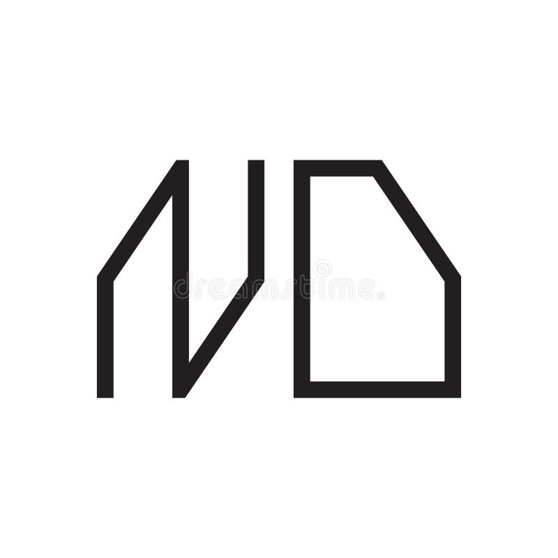 Nd Initial Letter Vector Logo Icon Stock Vector - Illustration of ...