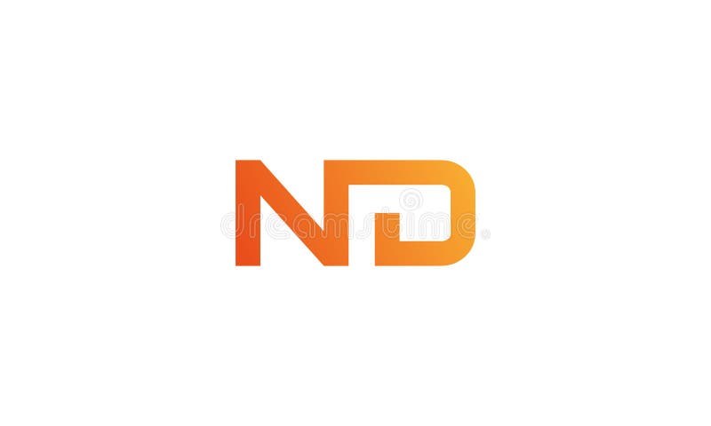 Nd Logo . Letter Nd Logo Design . Creative and Modern Style Stock ...