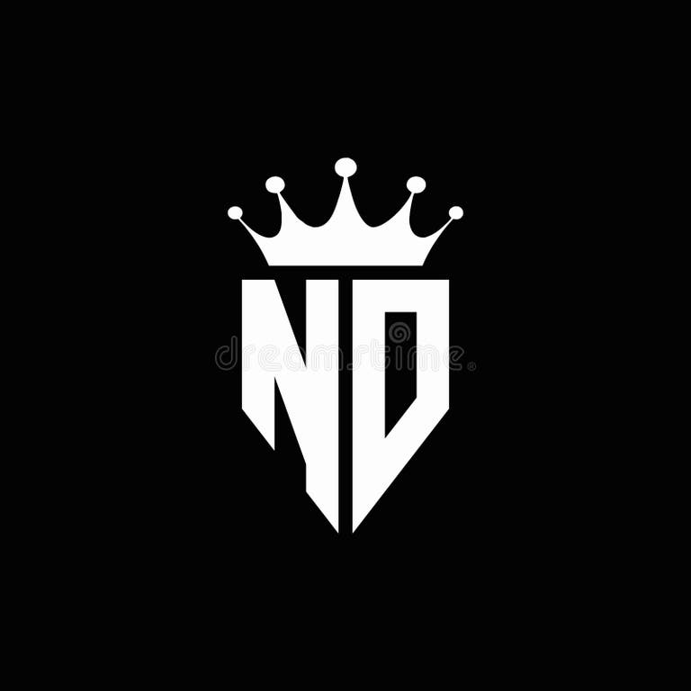 ND Logo Monogram Emblem Style with Crown Shape Design Template Stock ...