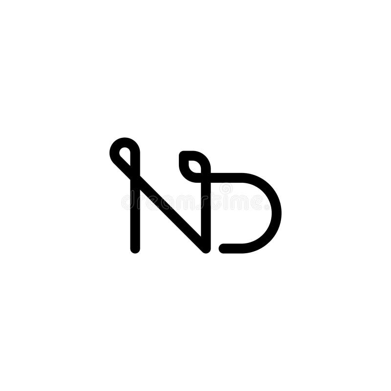 ND Logo, ND Monogram, Initial ND Logo, Letter ND Logo, Letter ND Icon ...