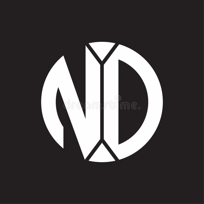 ND Logo Monogram With Piece Circle Ribbon Style Stock Illustration ...