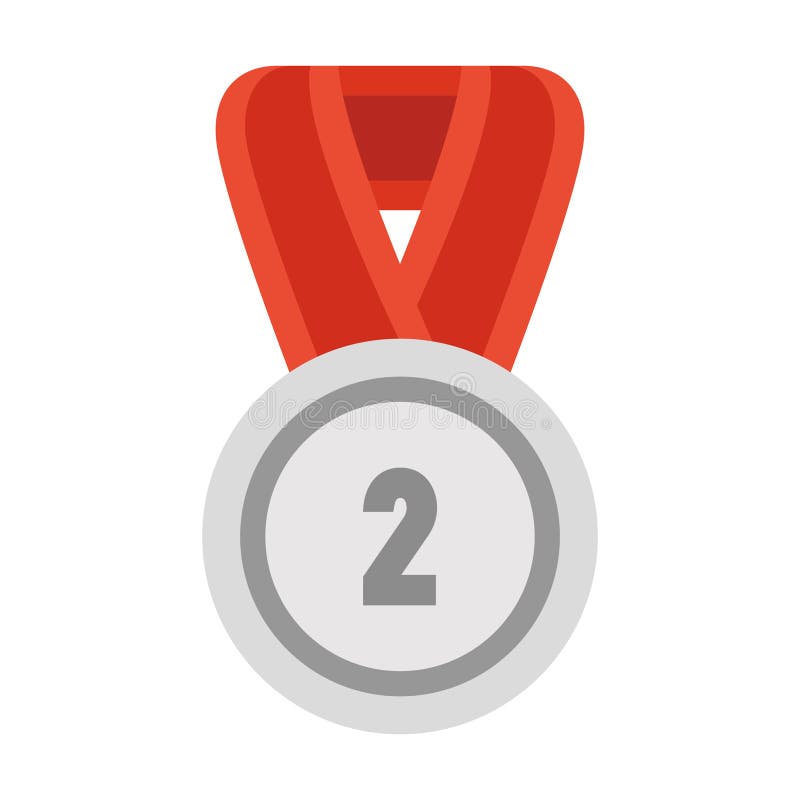 2nd place medal icon stock illustration. Illustration of number - 364043201