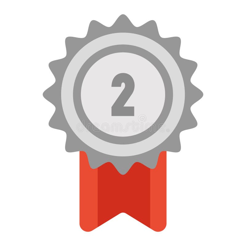 2nd place ribbon icon stock illustration. Illustration of winner ...