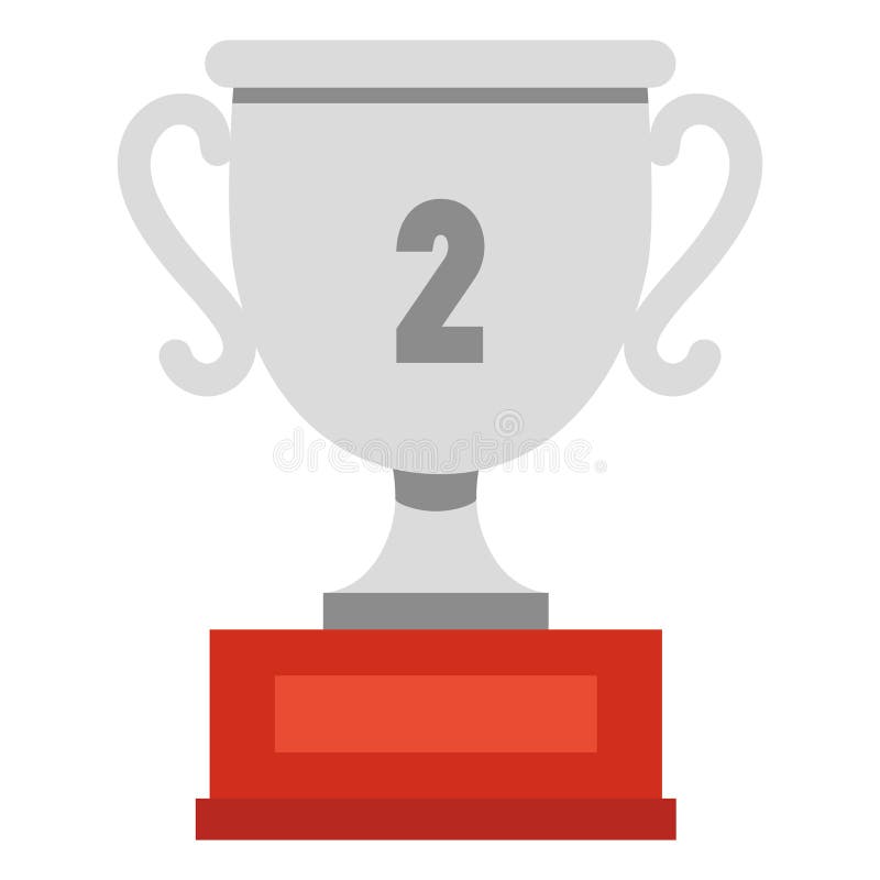 2nd place trophy icon stock illustration. Illustration of isolated ...