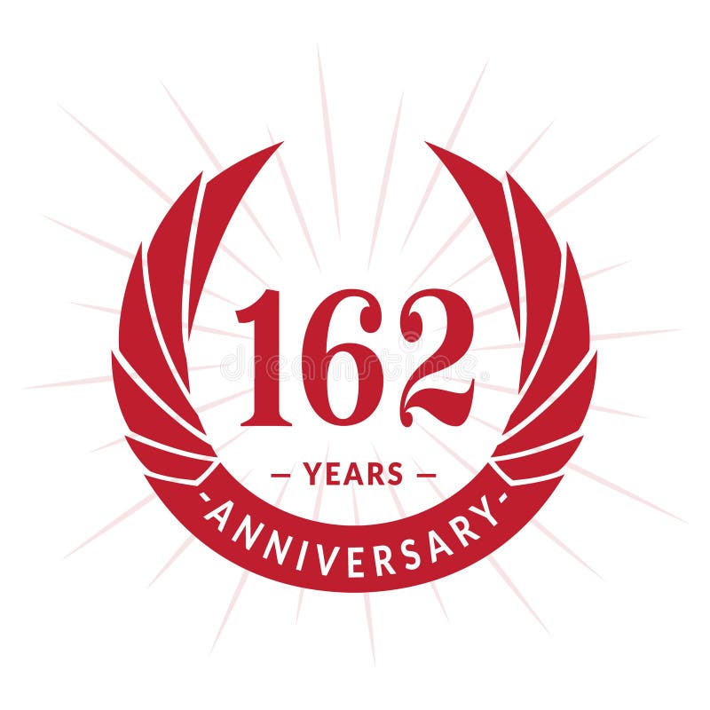 162 Years Anniversary Design Template. Elegant Anniversary Logo Design ...