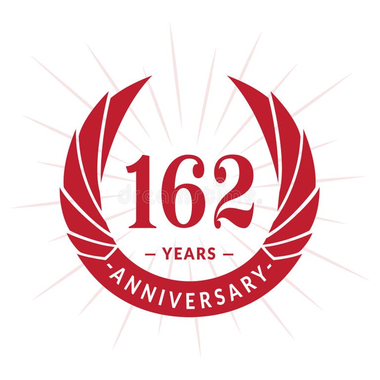 162 Years Anniversary Design Template. Elegant Anniversary Logo Design ...