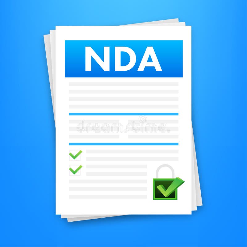 NDA Document, Non Disclosure Agreement, Privacy Document. Vector Stock ...