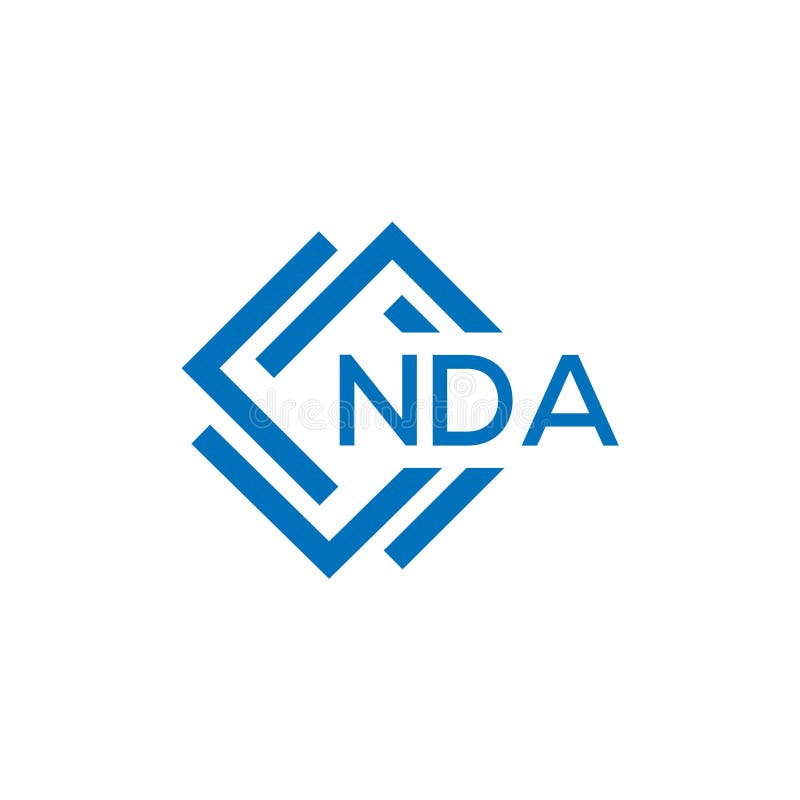 NDA Letter Logo Design on White Background. NDA Creative Circle Letter ...