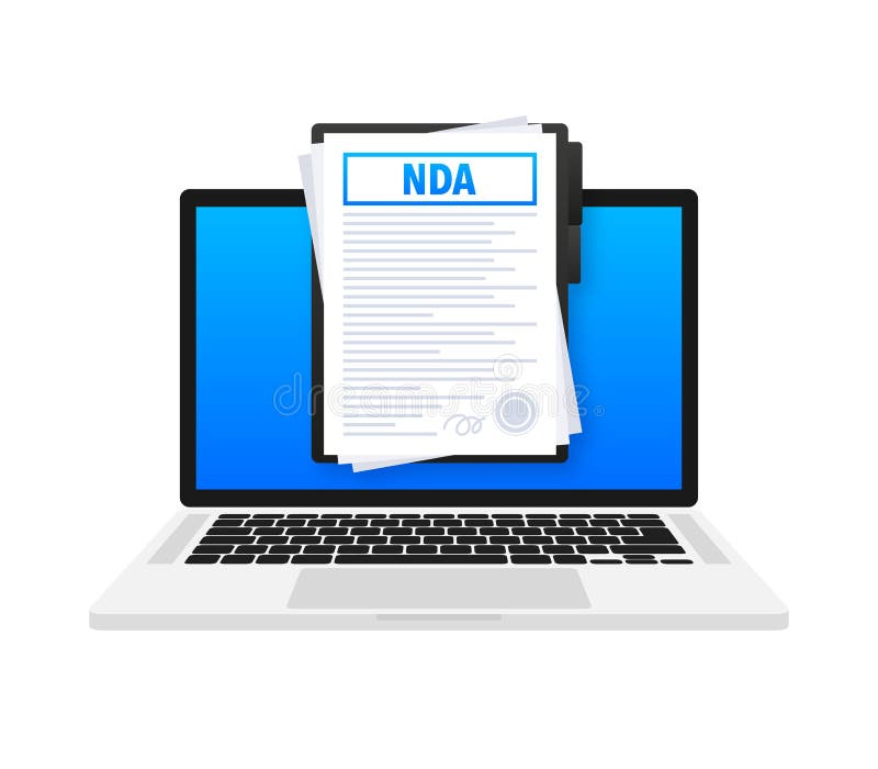 NDA - Non Disclosure Agreement Document on Laptop Screen, Contract ...