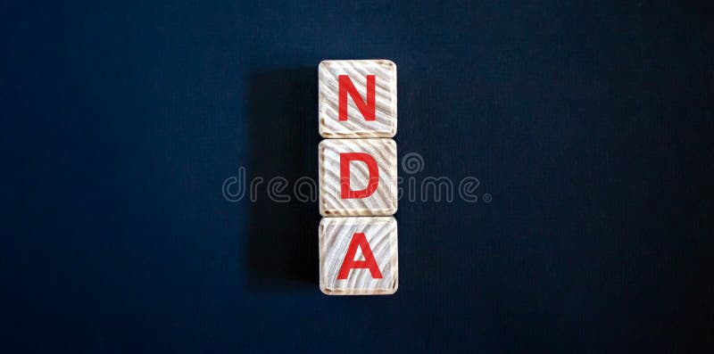 NDA Sign Over Dark Beautiful Blue Background Stock Image - Image of ...