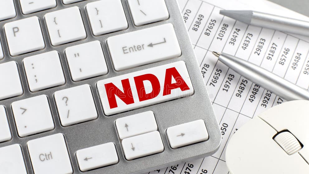 NDA Text on a Keyboard Wirh Chart and Pencil Stock Photo - Image of ...