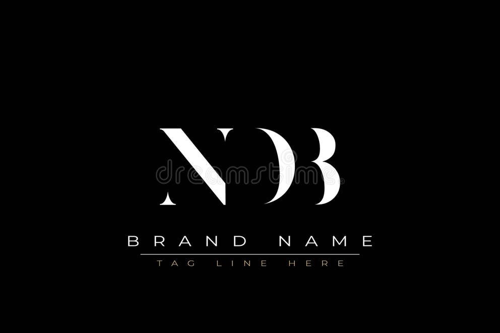NDB Abstract Letter Logo Design Stock Vector - Illustration of abstract ...