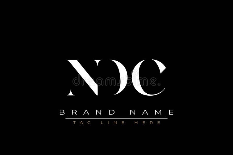 NDC Abstract Letter Logo Design Stock Vector - Illustration of badge ...