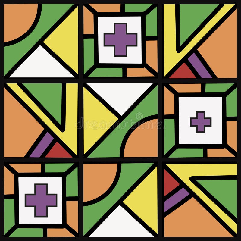 Ndebele Colorful Design Pattern Backgrounds Stock Vector - Illustration ...