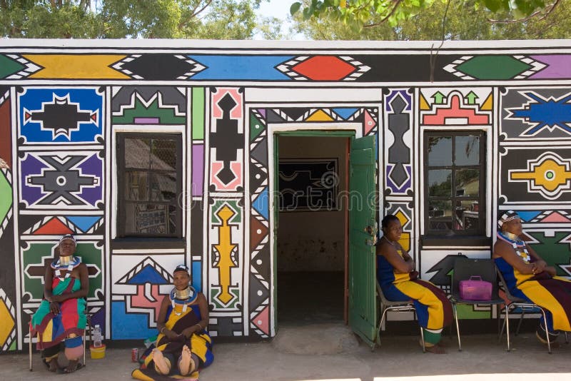Ndebele tribe editorial stock photo. Image of women, child - 5440088