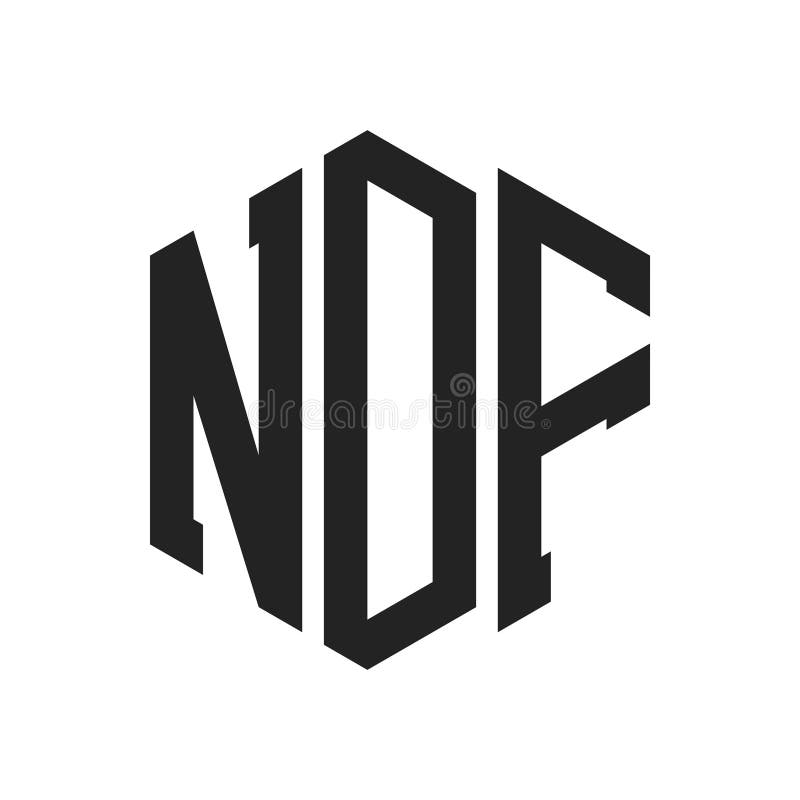 NDF Logo Design. Initial Letter NDF Monogram Logo Using Hexagon Shape ...
