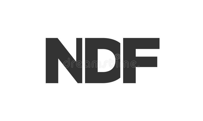 NDF Logo Design Template with Strong and Modern Bold Text. Initial ...
