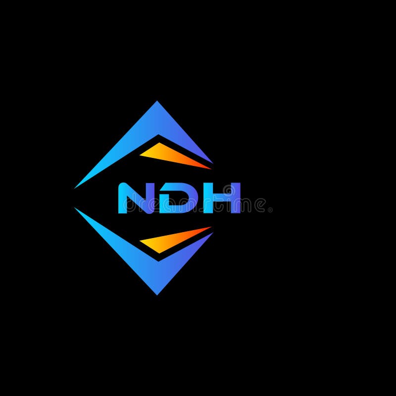 NDH Abstract Technology Logo Design on Black Background. NDH Creative ...
