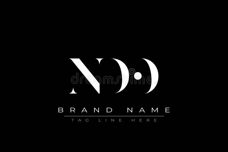 NDO Abstract Letter Logo Design Stock Vector - Illustration of element ...