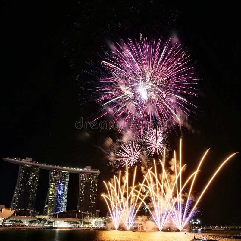 NDP 2017 fireworks MBS stock photo. Image of event, recreation - 97147460