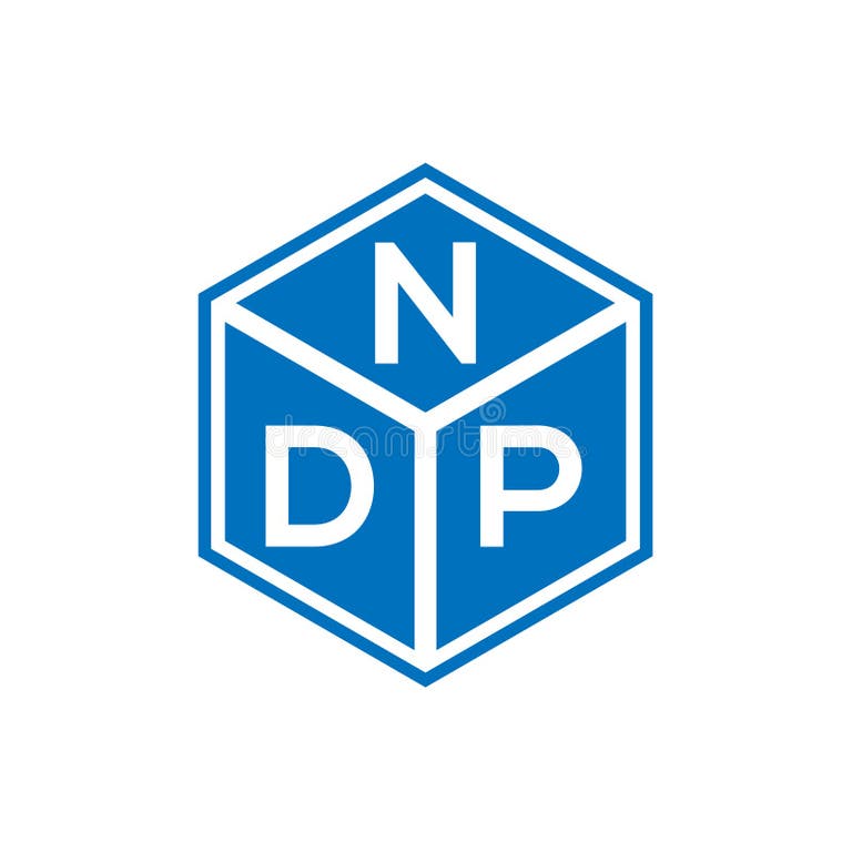 NDP Letter Logo Design on Black Background. NDP Creative Initials ...