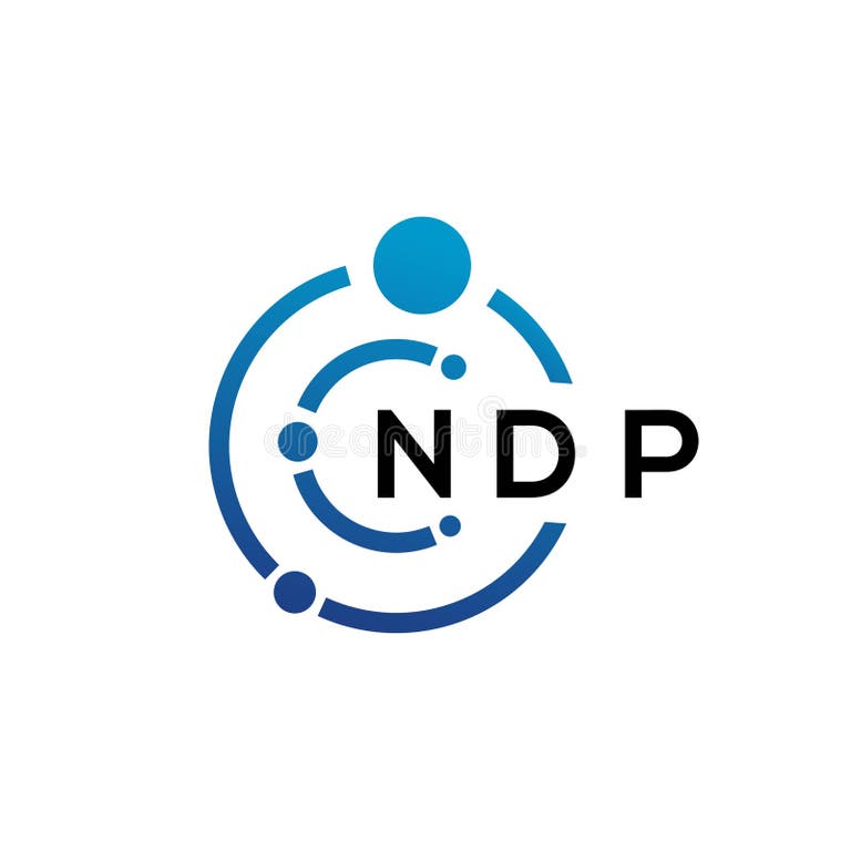 NDP Letter Technology Logo Design on White Background. NDP Creative ...