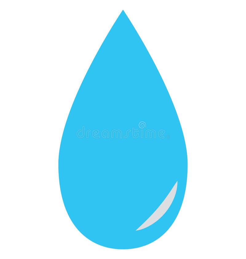 Drop, Water Drop Color Isolated Vector Icon Editable Stock Vector ...