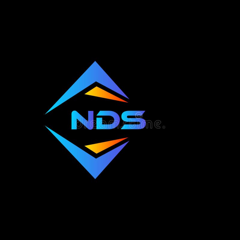 NDS Abstract Technology Logo Design on Black Background. NDS Creative ...