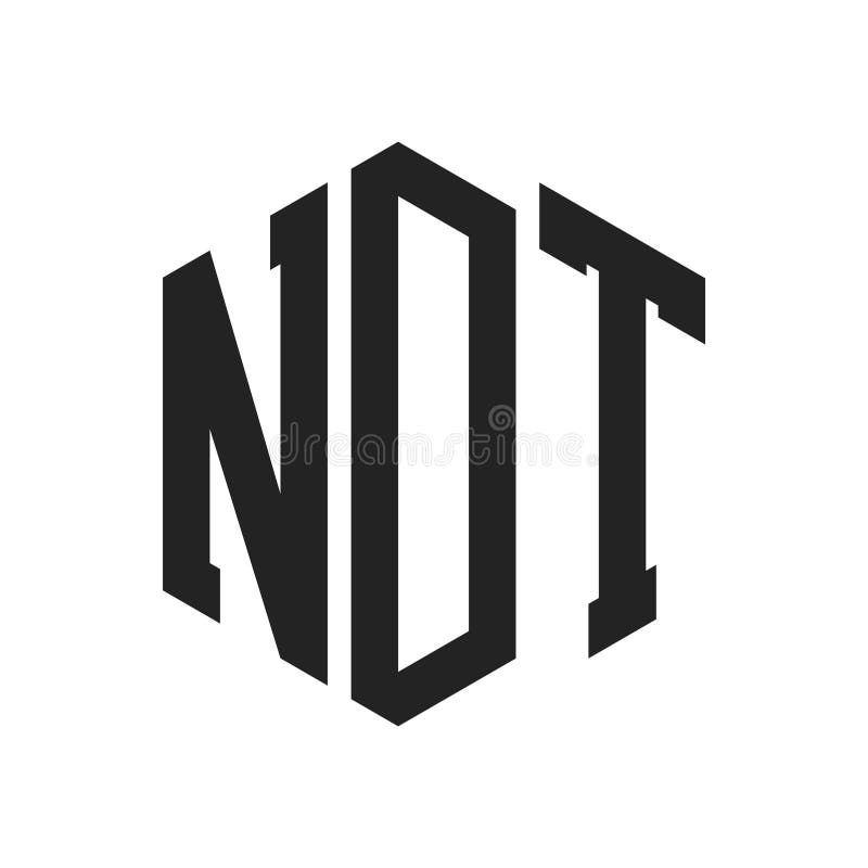 NDT Logo Design. Initial Letter NDT Monogram Logo Using Hexagon Shape ...