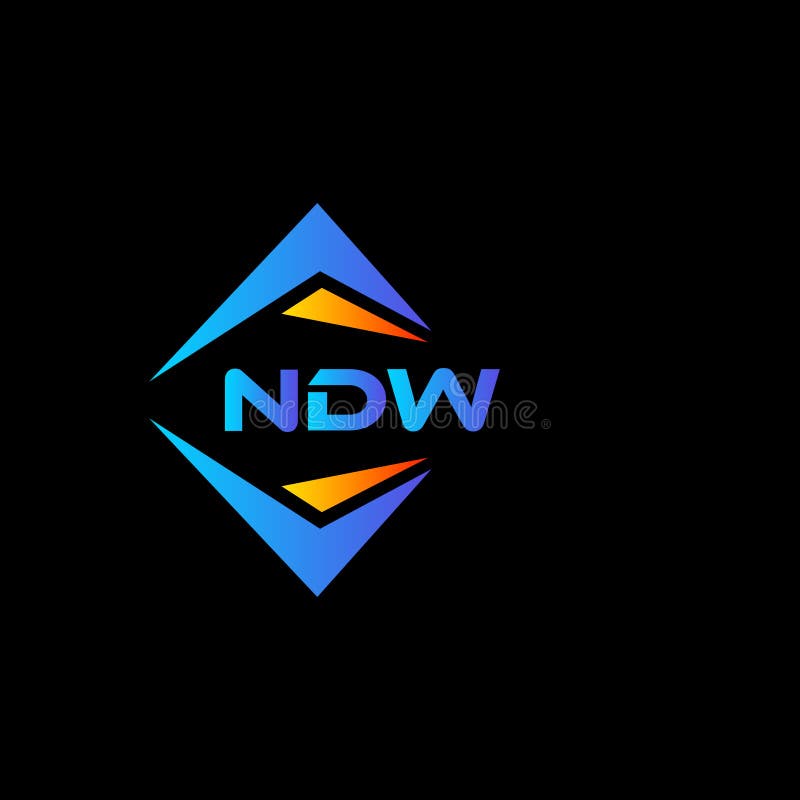 NDW Abstract Technology Logo Design on Black Background. NDW Creative ...