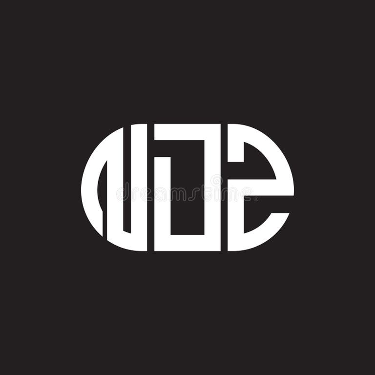 NDZ Letter Logo Design on Black Background. NDZ Creative Initials ...