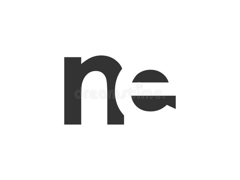 NE Creative Geometric Initial Based Modern and Minimal Logo. Letter N E Trendy Fonts Stock ...