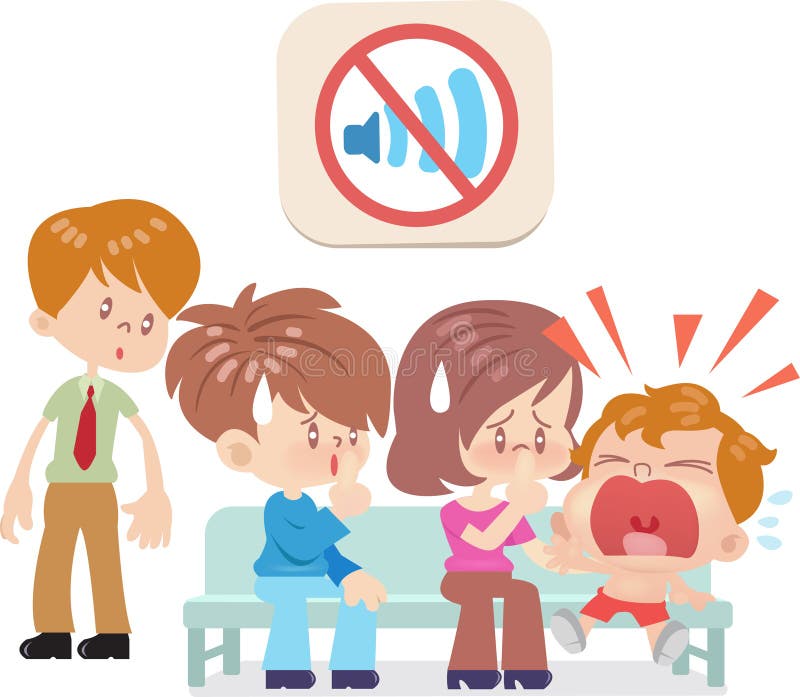 Ne Faites Pas Les Bruits Forts Illustration de Vecteur - Illustration ...