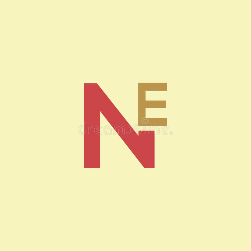 NE Initial Letter Logo Design Element. Logo Vector Template Stock ...