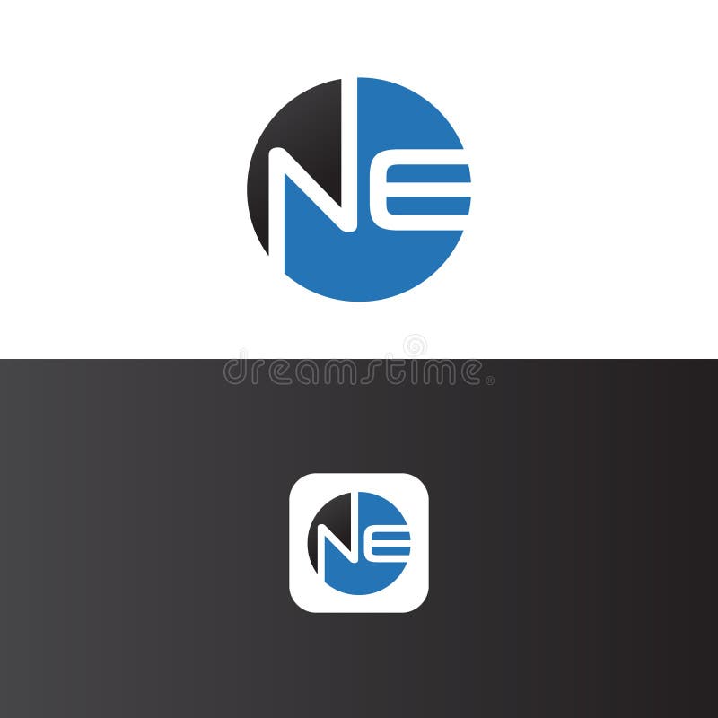 NE Letter Logo Design Template Vector Stock Vector - Illustration of ...