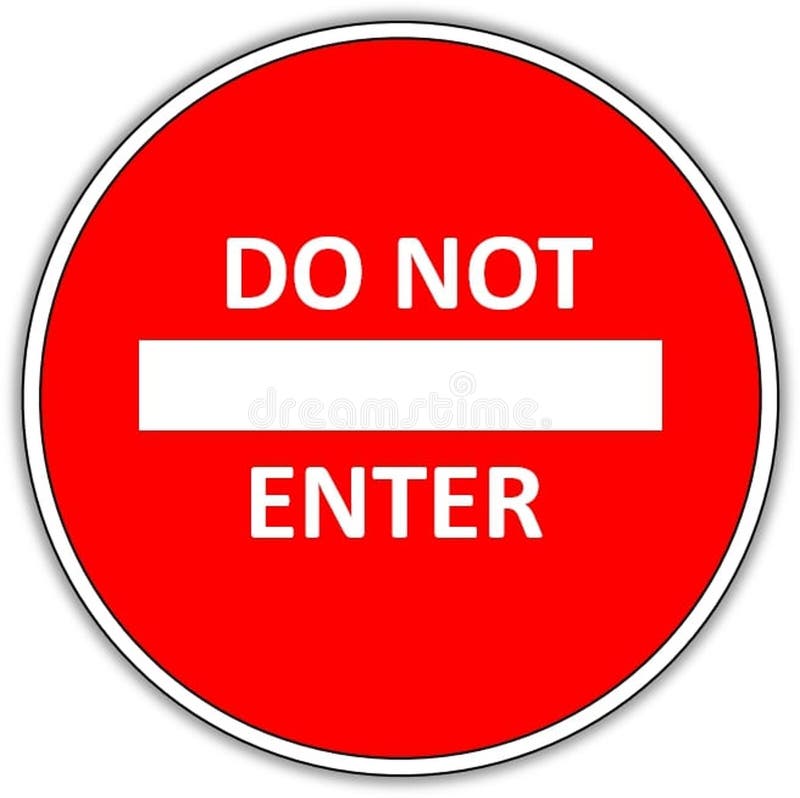 Ne pas entrer de signe illustration de vecteur. Illustration du ...