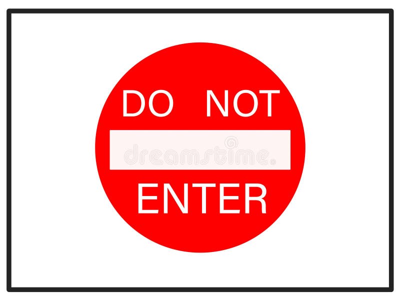 Ne Pas Entrer De Symbole D'avertissement De Signe Image Illustration ...
