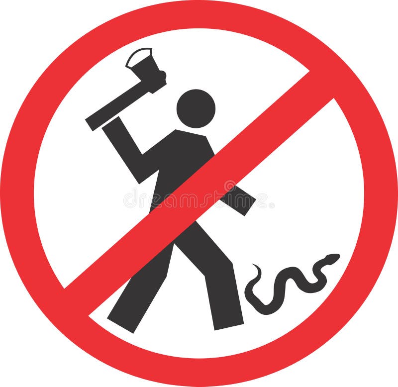 Ne tuez pas les serpents illustration de vecteur. Illustration du ...