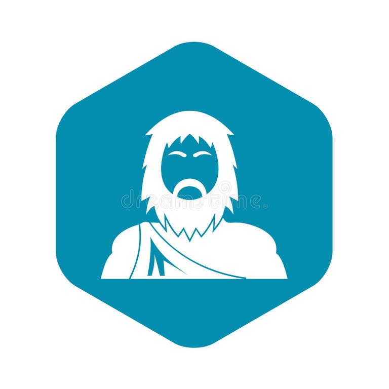 Neanderthal Icon, Simple Style Stock Vector - Illustration of symbol ...