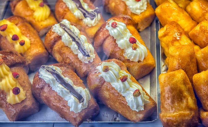 Neapolitan Baba Au Rum stock photo. Image of naples - 109334704