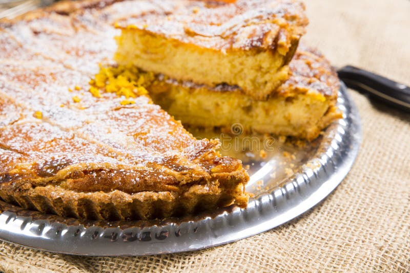 Neapolitan Pastiera stock photo. Image of golden, napoli - 76856102