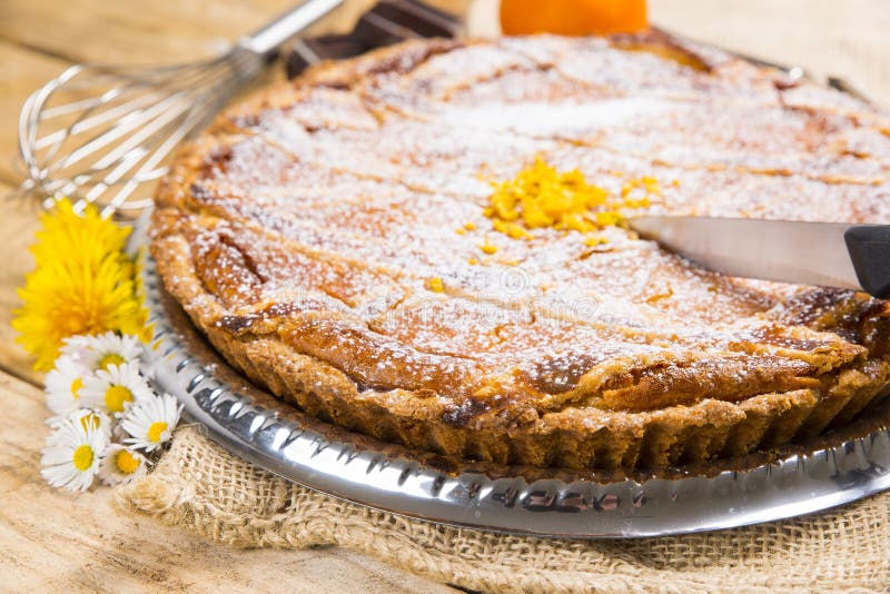 Neapolitan Pastiera stock photo. Image of decorated, pastiera - 76856370