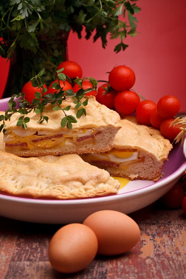 Neapolitan Pizza Rustica stock image. Image of crispy - 24320909