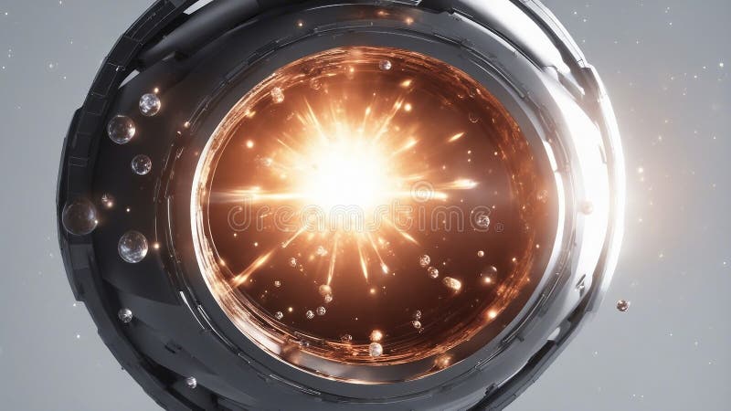 Near Black Hole, with Exploding Star, Render of an Alien Bubble Space ...