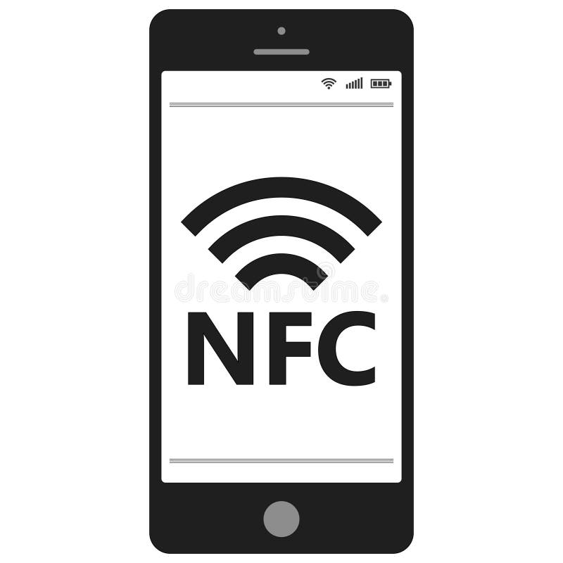 Near Field Communication, NFC Mobile Phone Stock Vector - Illustration ...