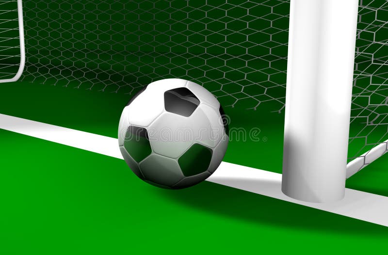 Near Goal stock illustration. Illustration of goal, football - 11974502