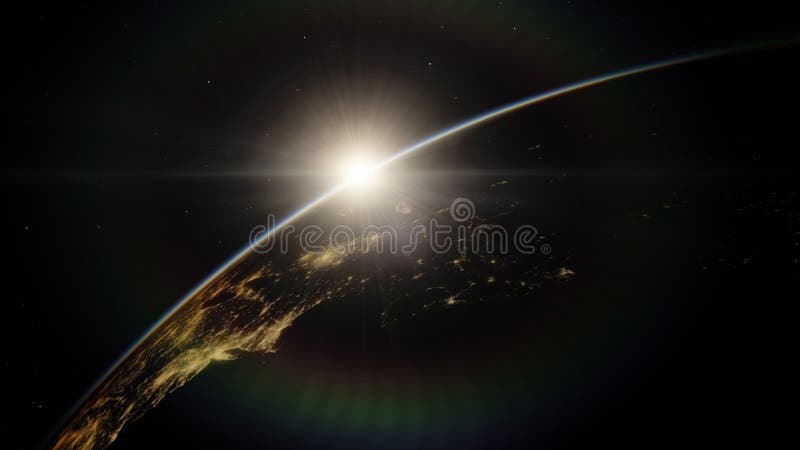 Near, Low Earth Orbit Blue Planet. this Image Elements Furnished by ...
