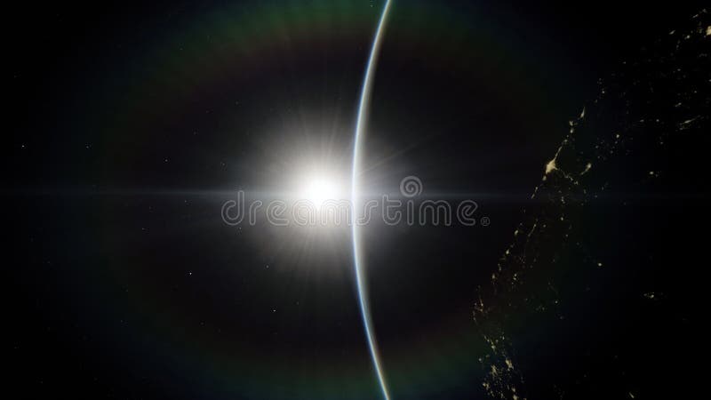 Near, Low Earth Orbit Blue Planet. this Image Elements Furnished by ...