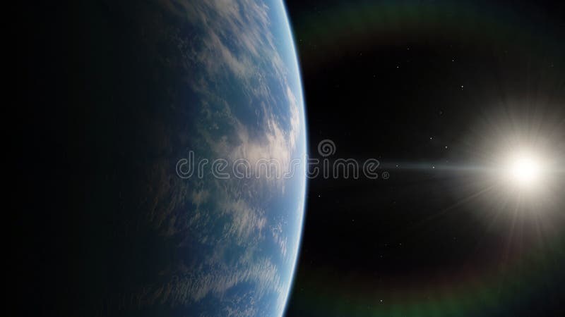 Near, Low Earth Orbit Blue Planet. this Image Elements Furnished by ...