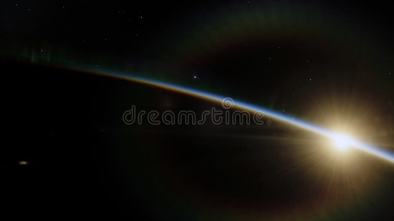 Near, Low Earth Orbit Blue Planet. this Image Elements Furnished by ...